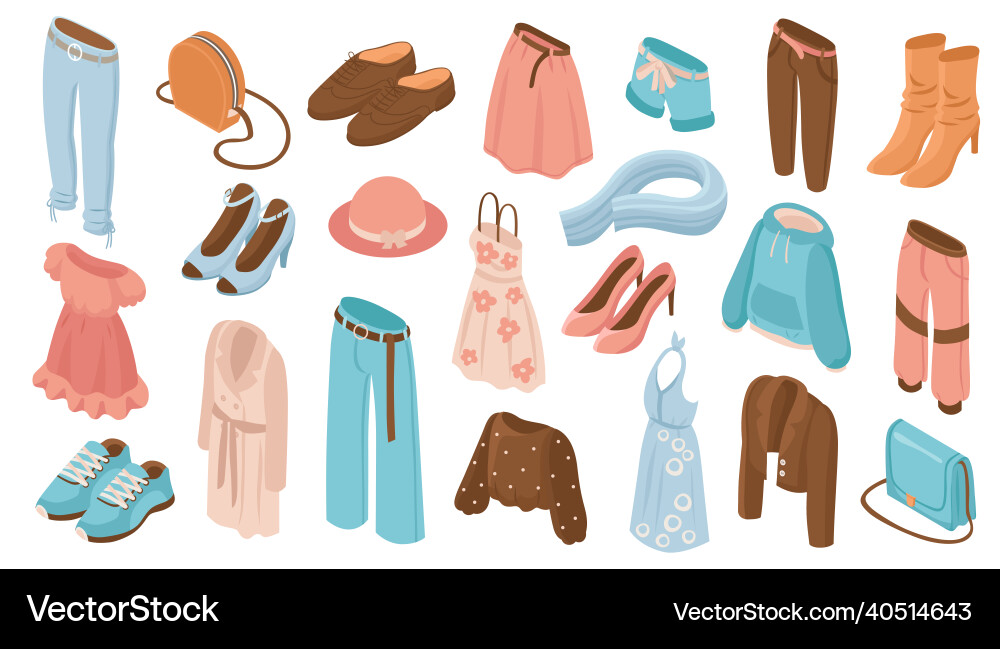 Fashion clothing set Royalty Free Vector Image