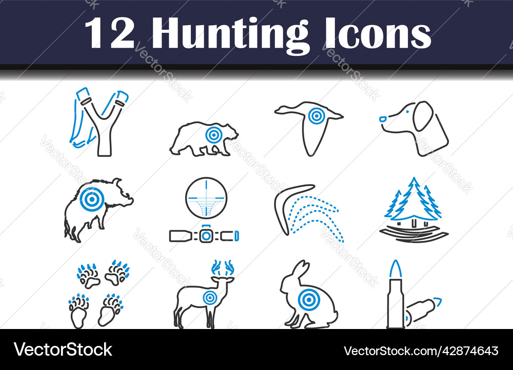 Hunting icon set Royalty Free Vector Image - VectorStock