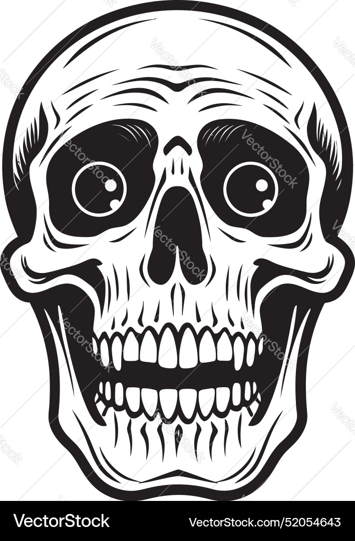 Spooky bone structure emblem chilling logo Vector Image