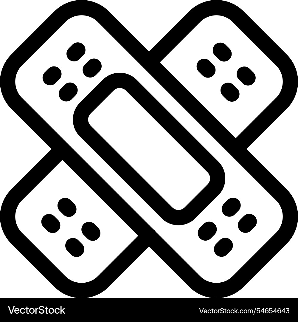 Wound plaster icon symbol - first aid Royalty Free Vector