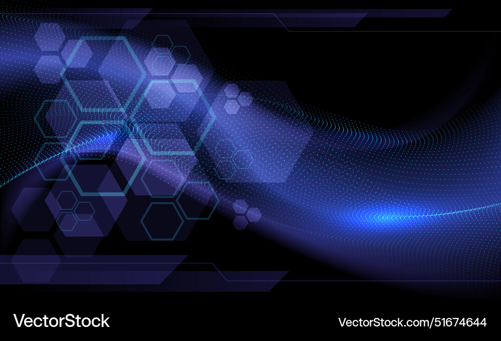 Abstract technology blue geometric futuristic Vector Image