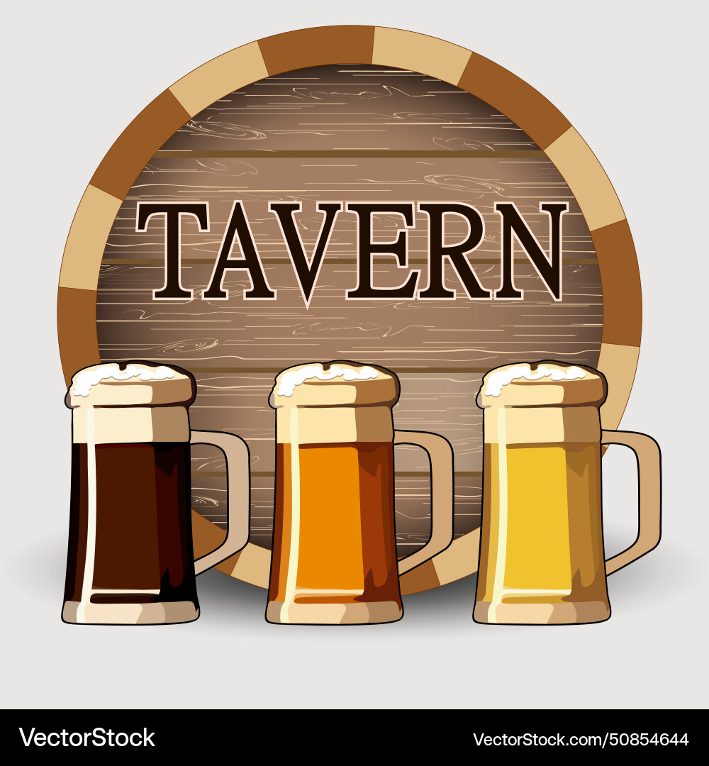 Banner with beer tavern Royalty Free Vector Image