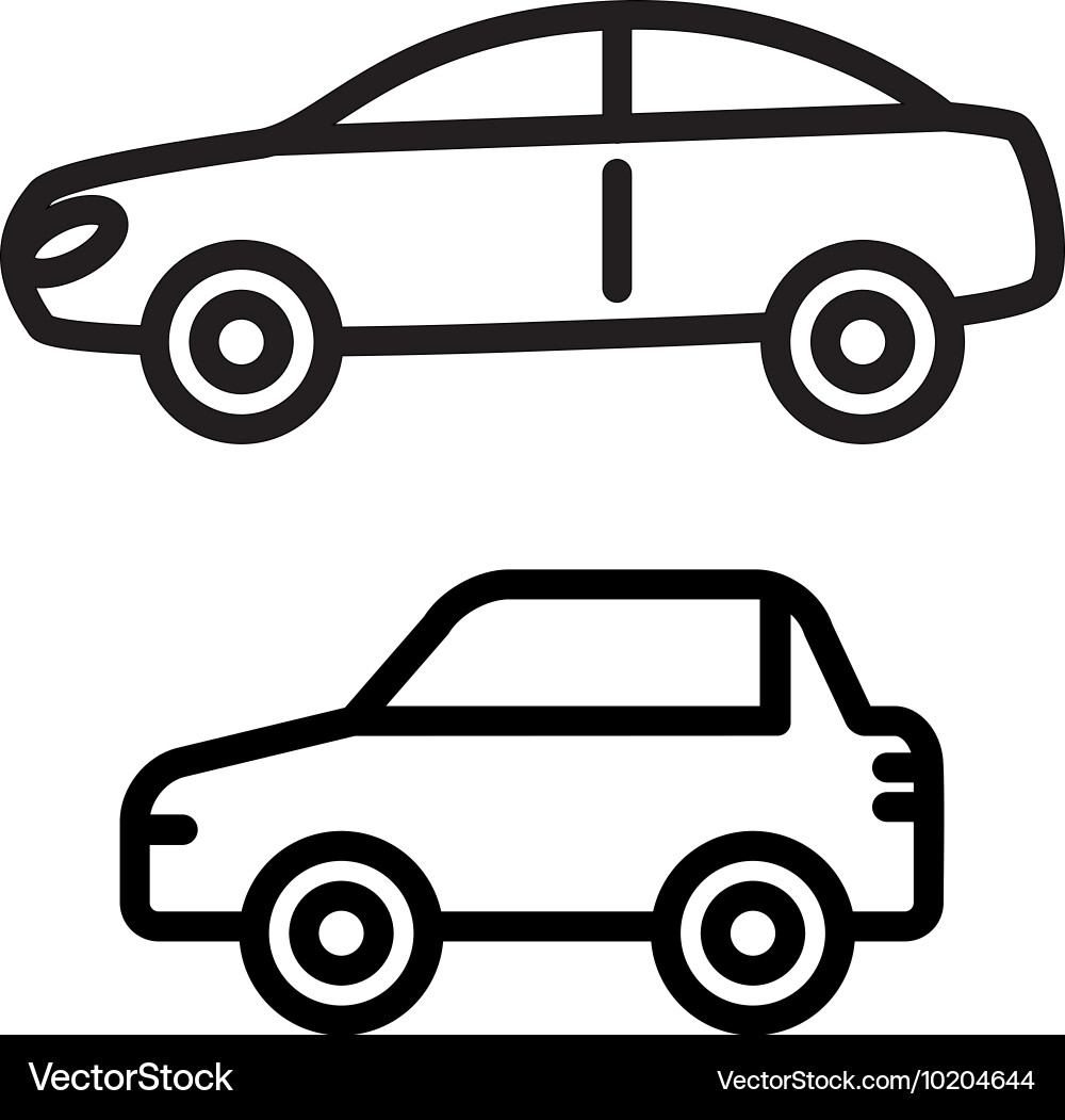Car Icon Collection Royalty Free Vector Image - VectorStock
