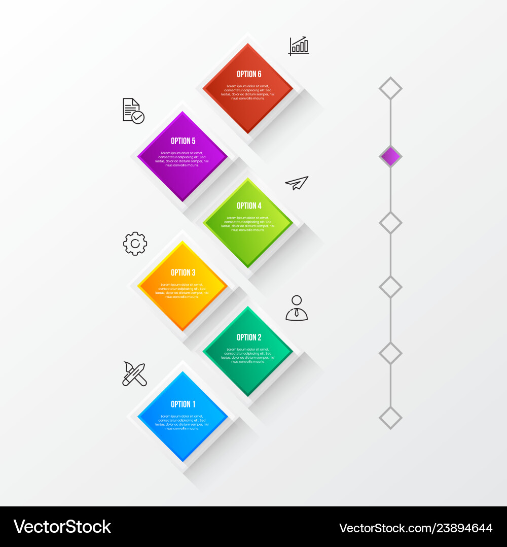 Color modern infographic with 3d table Royalty Free Vector
