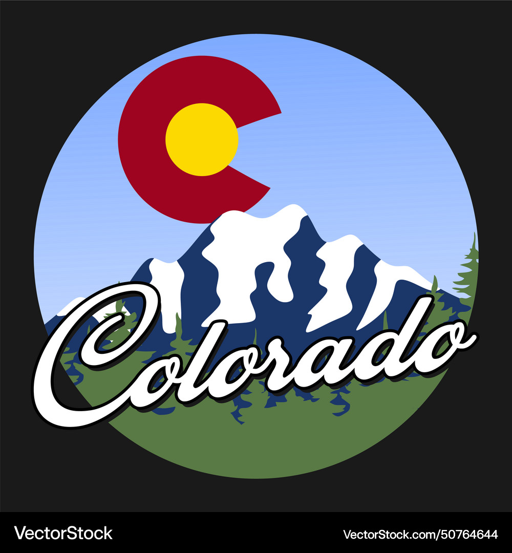 Colorado state united states of america Royalty Free Vector