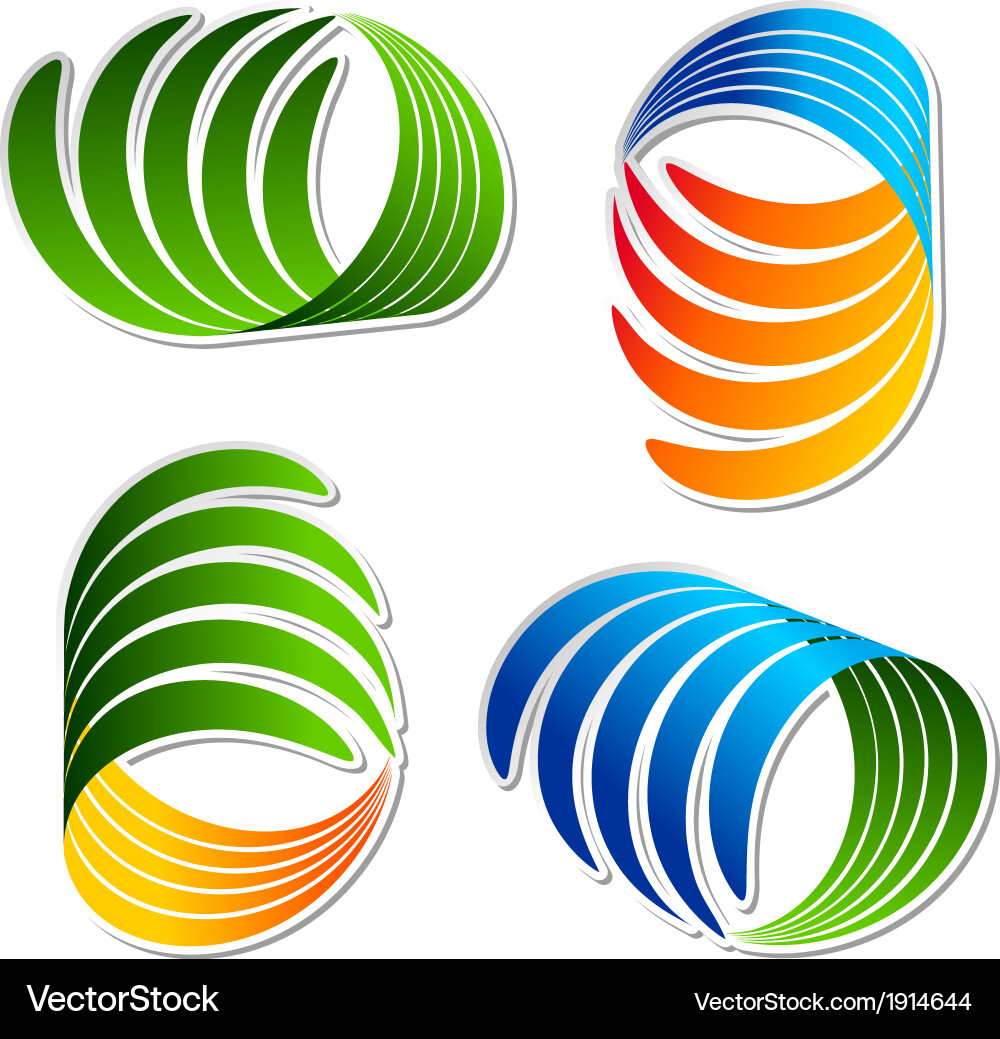 Colorful elements for the logo Royalty Free Vector Image