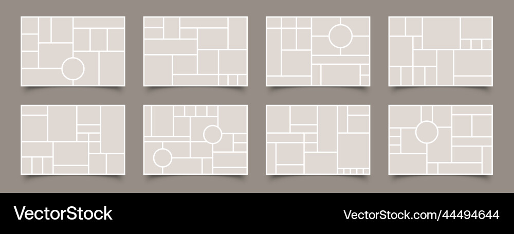 Horizontal Collage Layout Template Vector Images (over 820)