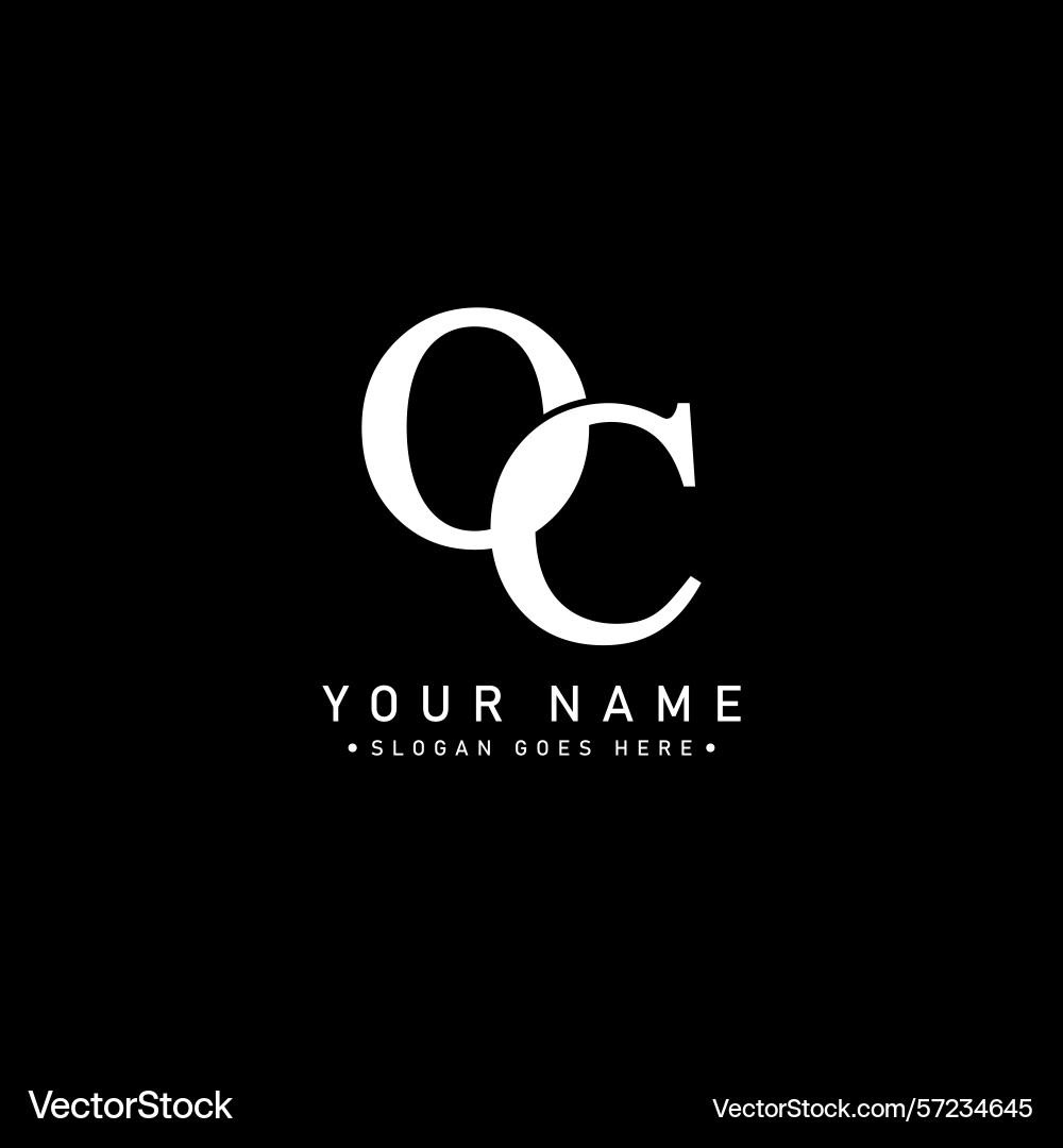Abstract letter oc logo - initial monogram Vector Image