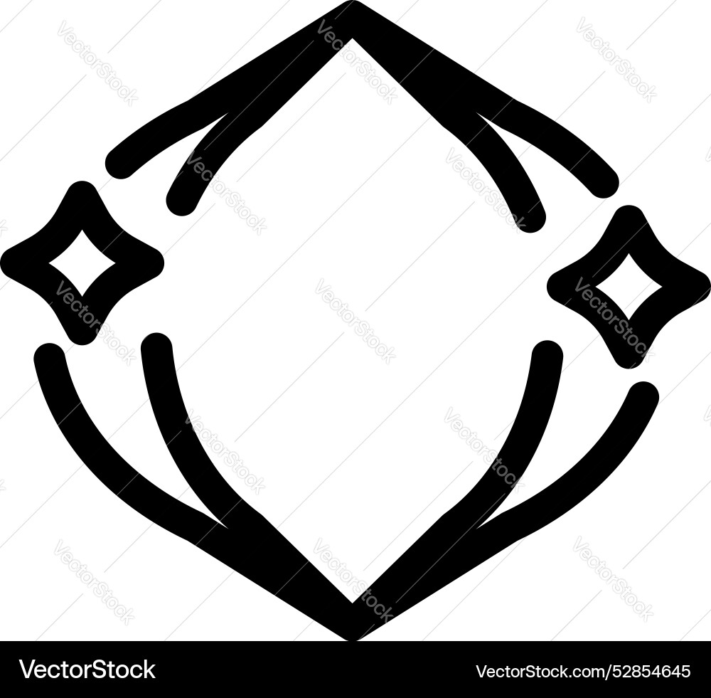 Clean and shiny surface icon representing cleaning