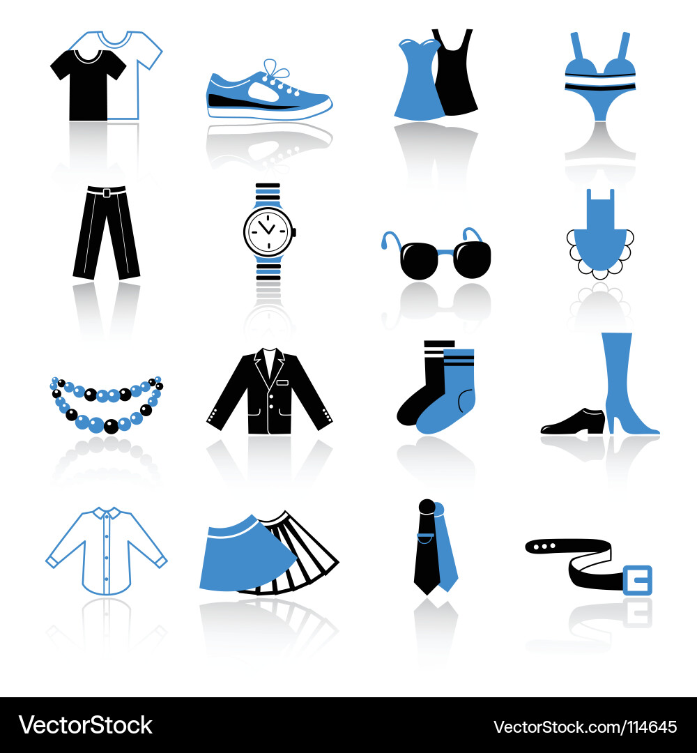 Clothing Icon Set Royalty Free Vector Image - VectorStock