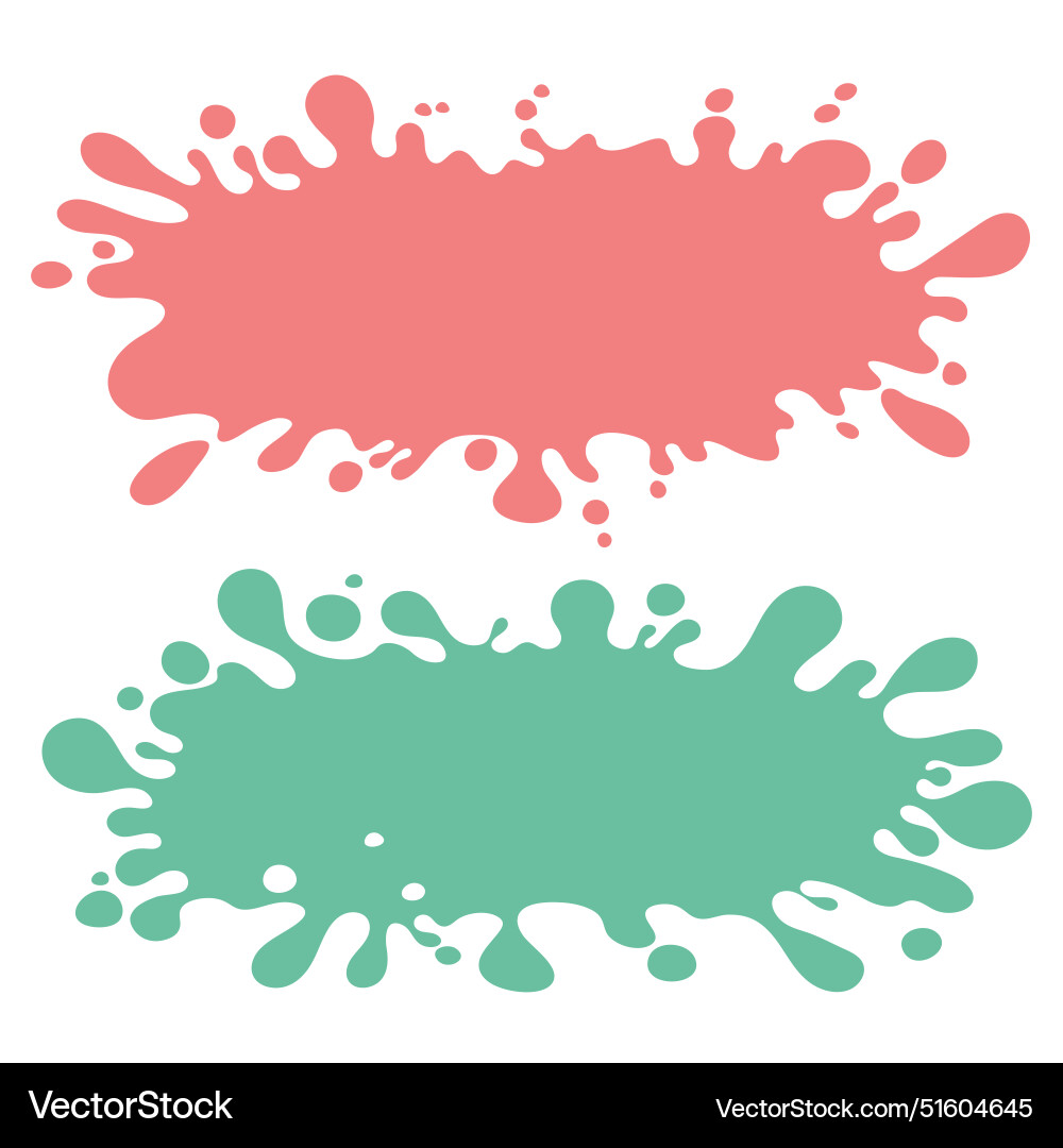 Color paint splatter colorful oval horizontal Vector Image