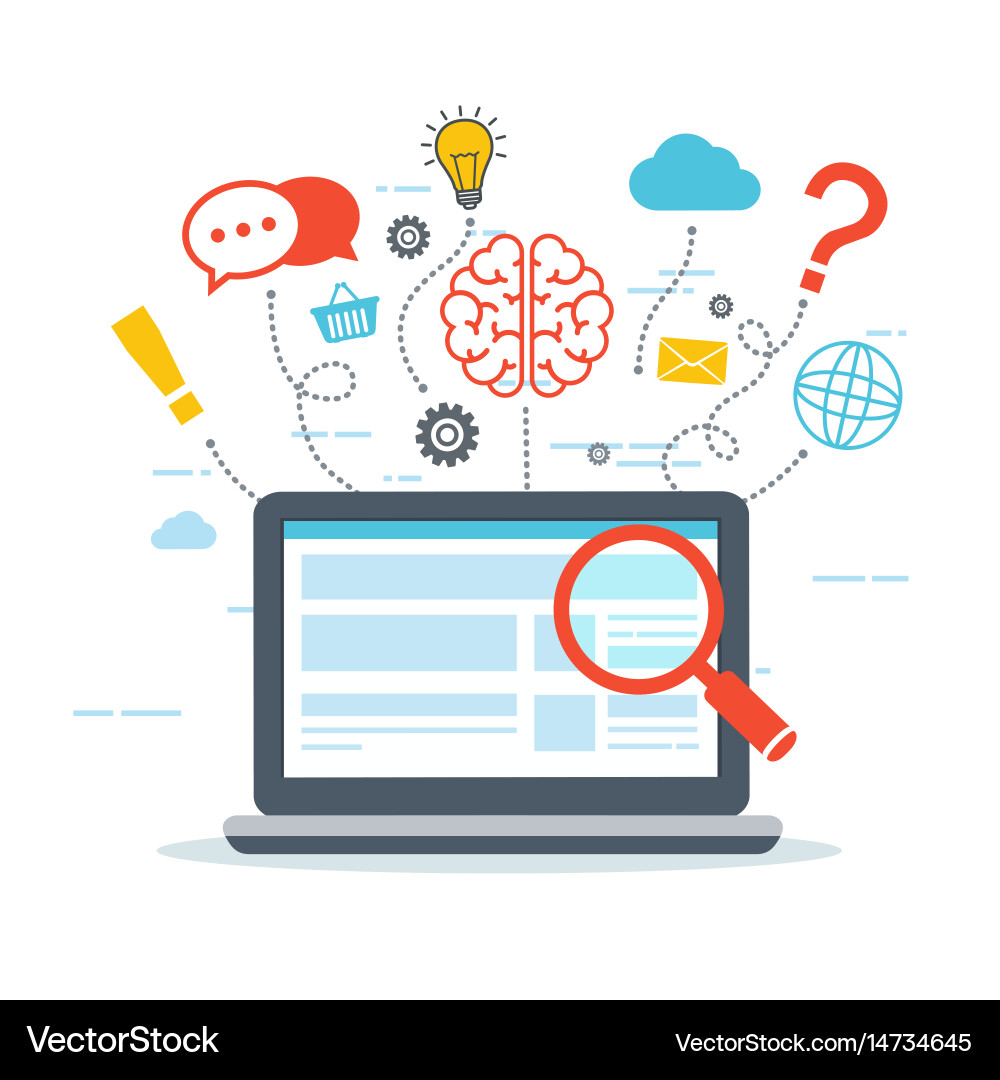 Digital Marketing & Analytics Royalty Free Vector Image