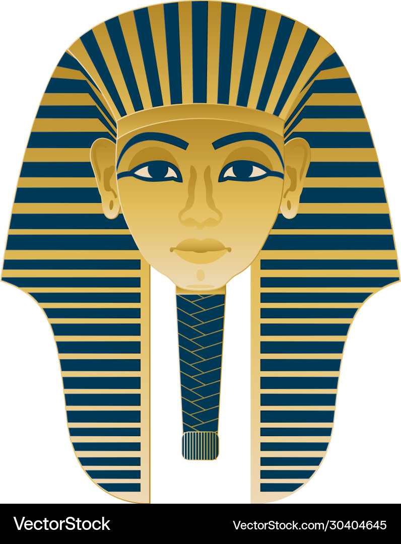 Egyptian icon tutankhamun Royalty Free Vector Image