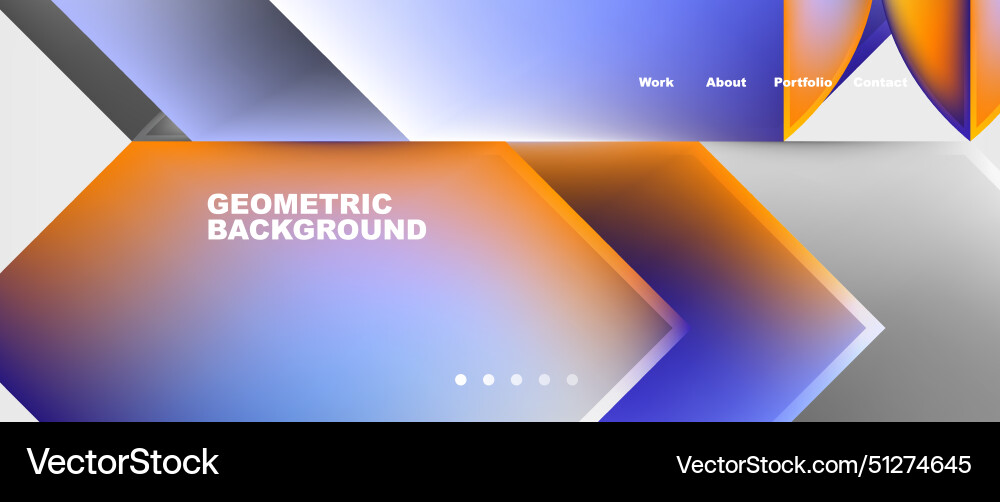 Glassmorphism geometric abstract background Vector Image