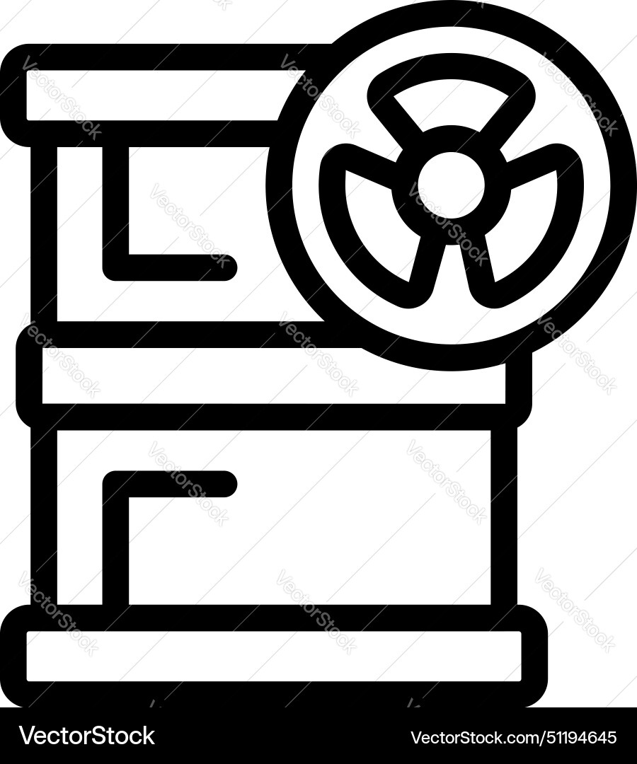 Hazardous waste icon outline toxic trash Vector Image