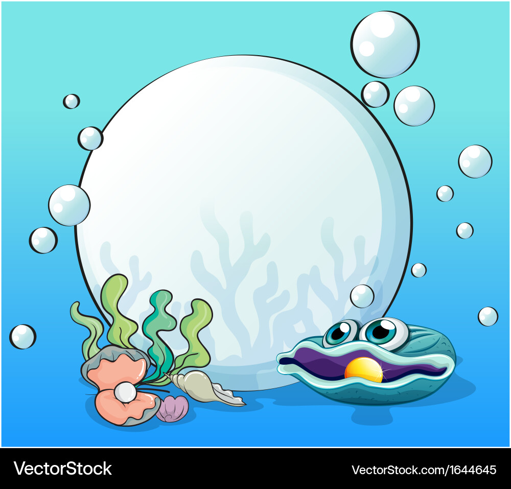 Pearls under the sea Royalty Free Vector Image