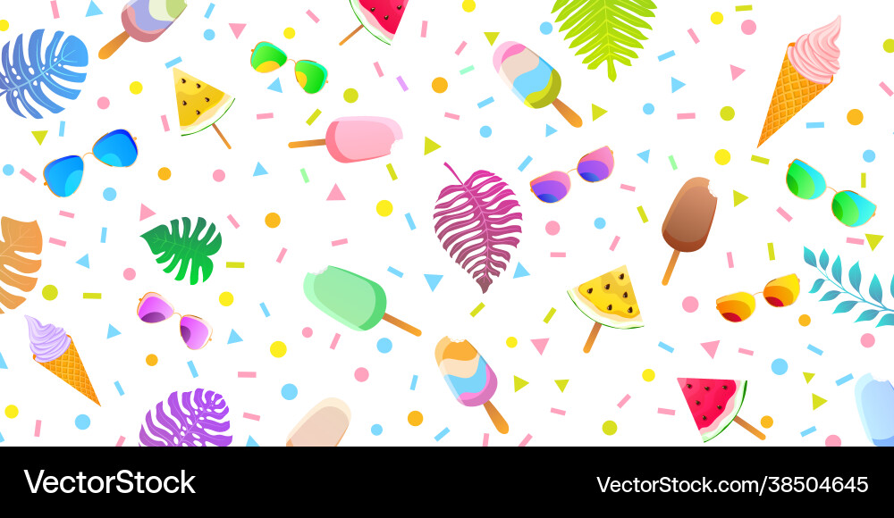 Summer background with colored elements Royalty Free Vector