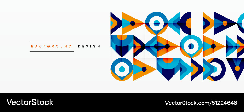 A colorful geometric pattern with arrows and Vector Image