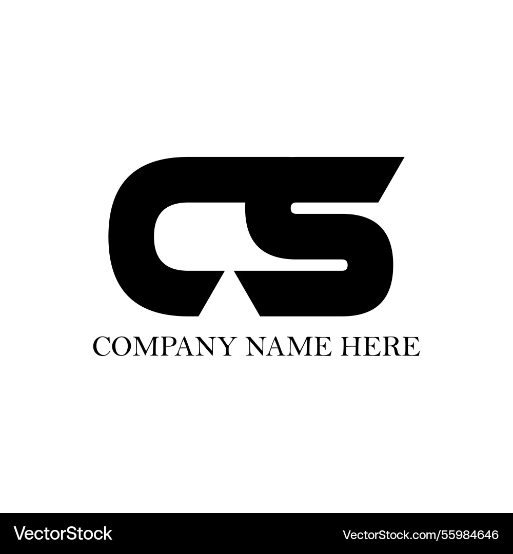 Cs logo design Royalty Free Vector Image - VectorStock