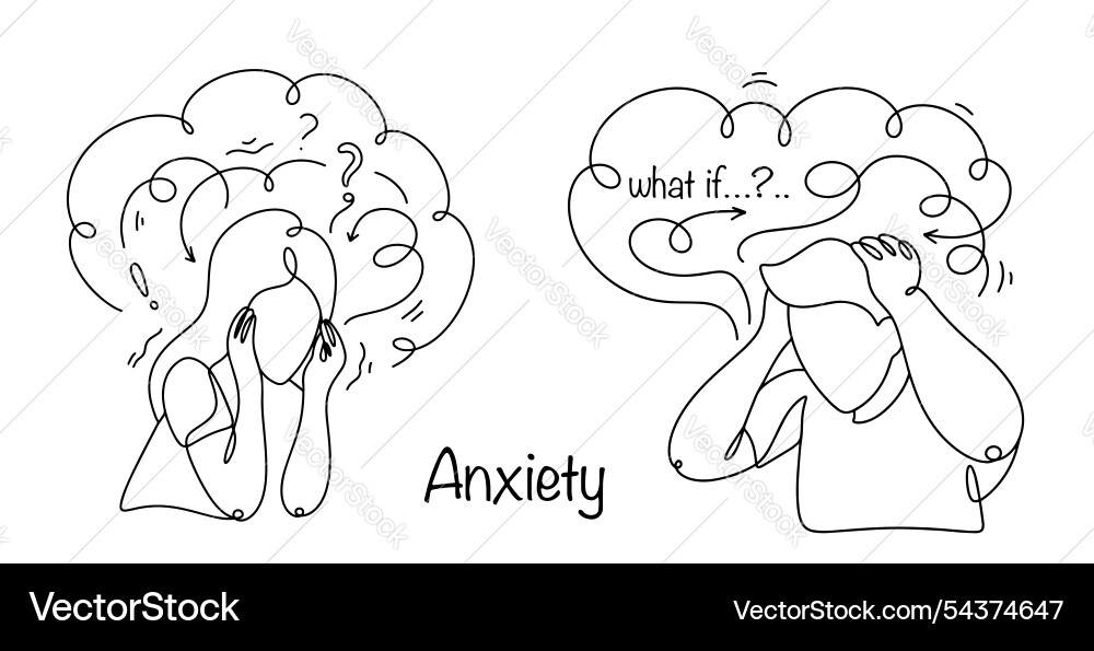Anxiety Royalty Free Vector Image - VectorStock