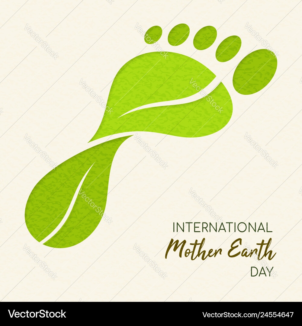Carbon Footprint Earth Day Royalty Free Vector Image