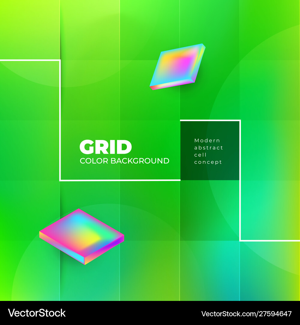 Color background design with square cells fluid Vector Image
