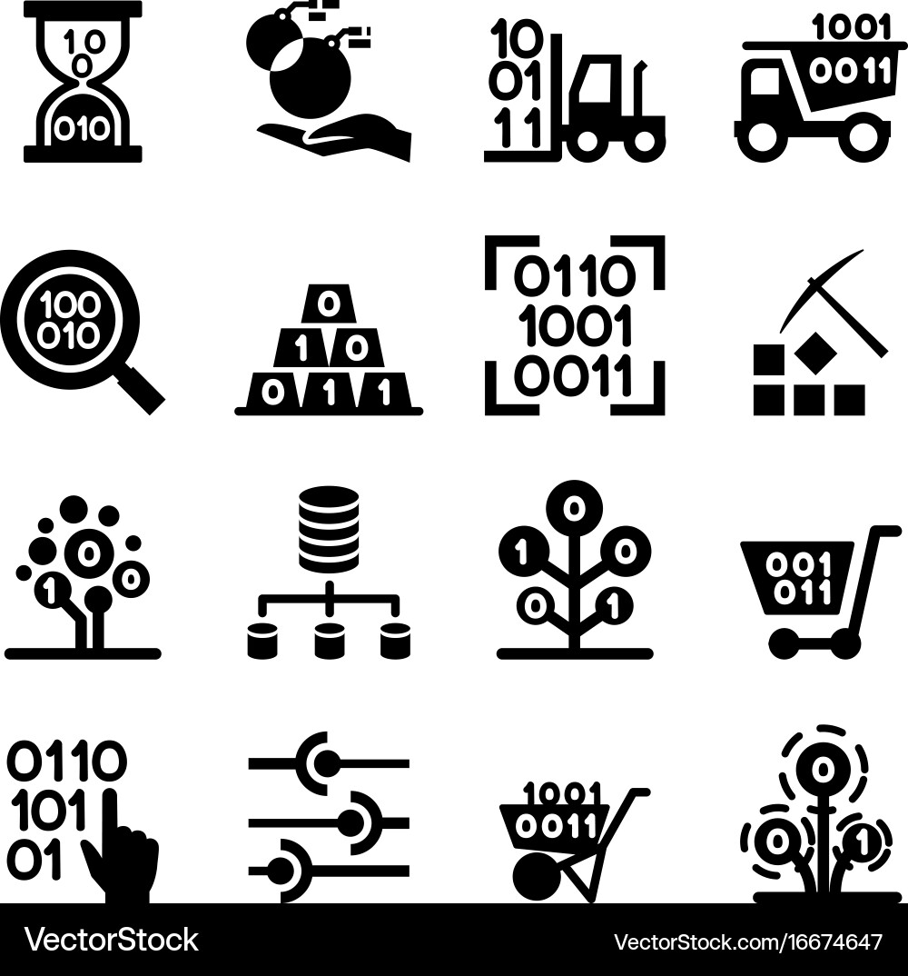 Data mining technology transfer Royalty Free Vector Image