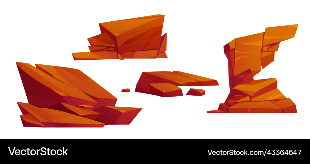 Desert stones rock elements of mountains Vector Image
