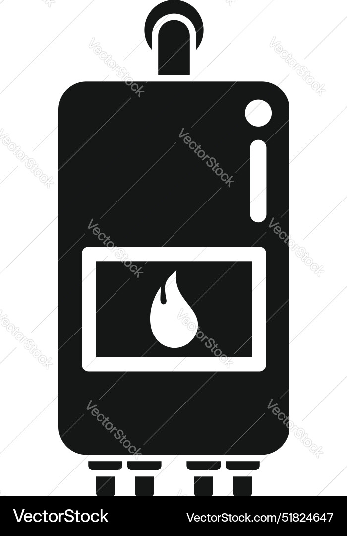 Home gas boiler heating water using natural Vector Image