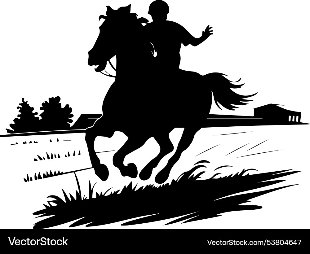 Horse galloping across a field Royalty Free Vector Image