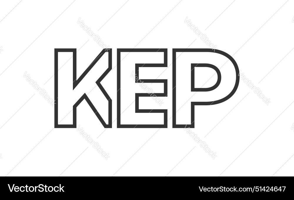 Kep logo design template with strong and modern Vector Image