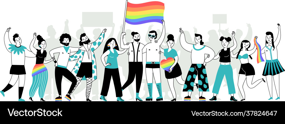 LGBT Pride Parade Celebration Royalty Free Vector Image