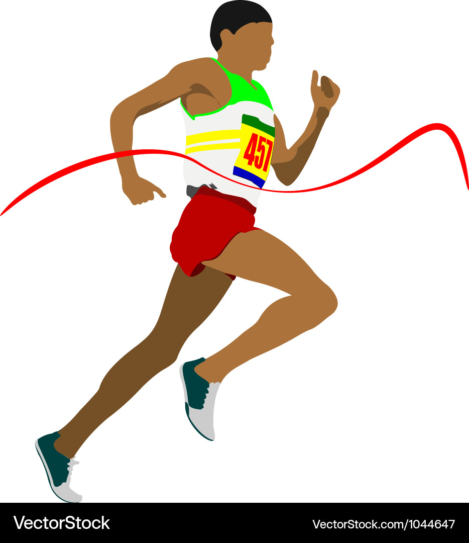 Olympic sprinter Royalty Free Vector Image - VectorStock