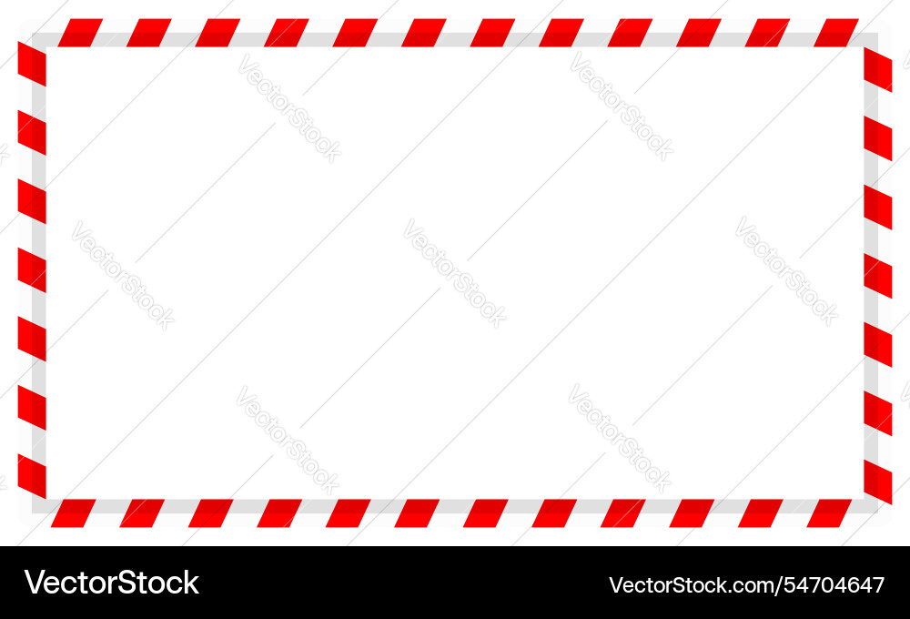 Rectangle christmas candy cane frame Royalty Free Vector