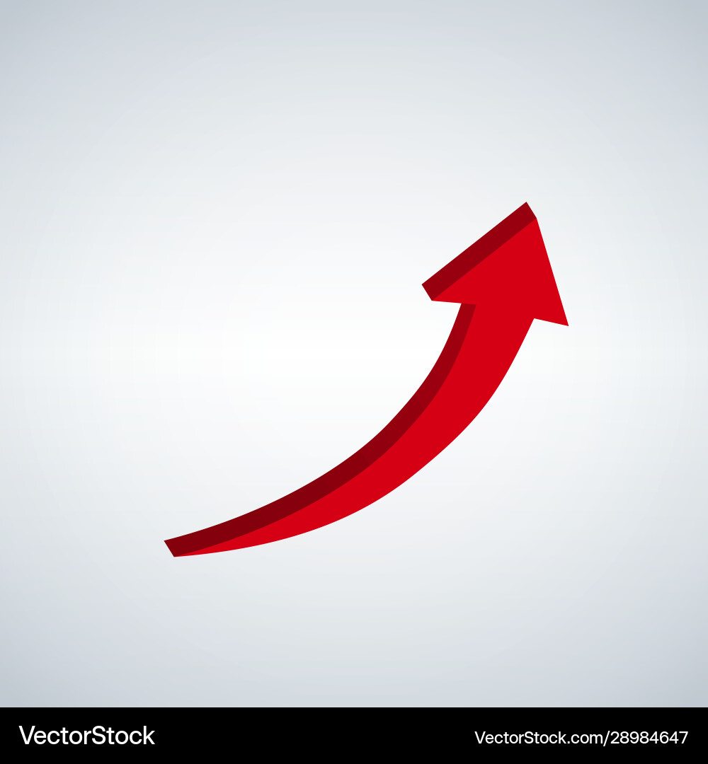 Sign red arrow up Royalty Free Vector Image - VectorStock