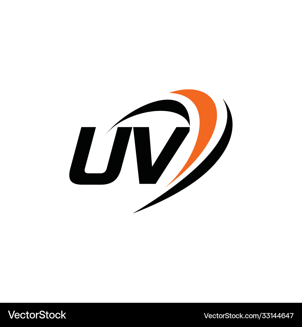 UV Initials Logo Royalty Free Vector Image - VectorStock