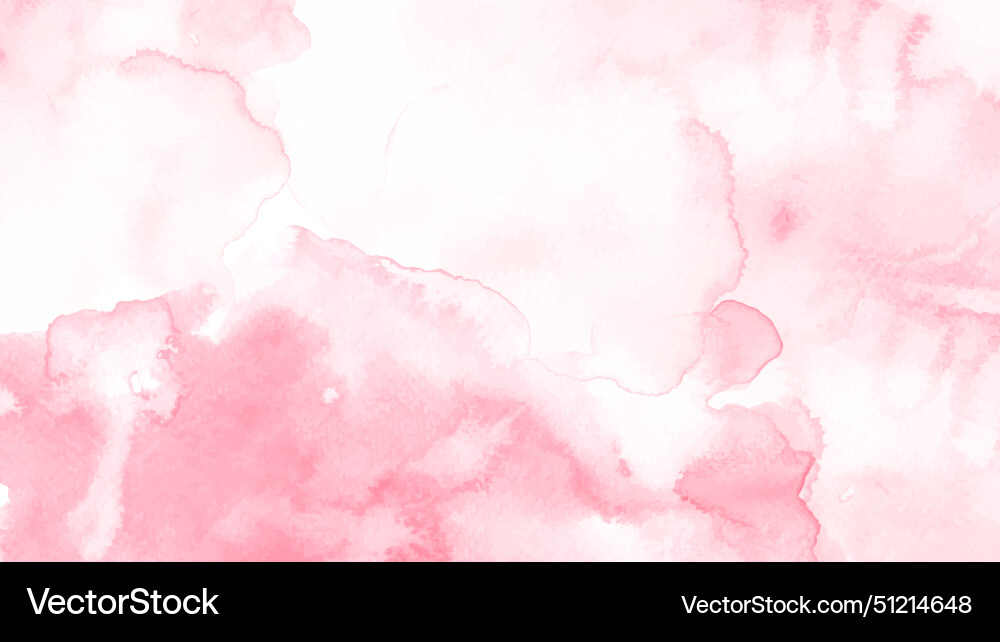 Abstract pink watercolor stain for background Vector Image