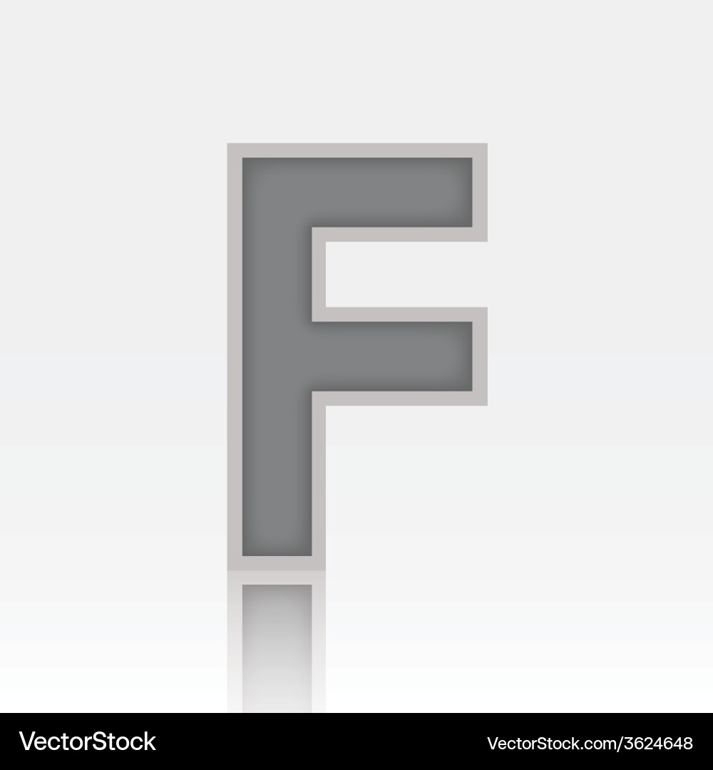 Alphabet f Royalty Free Vector Image - VectorStock