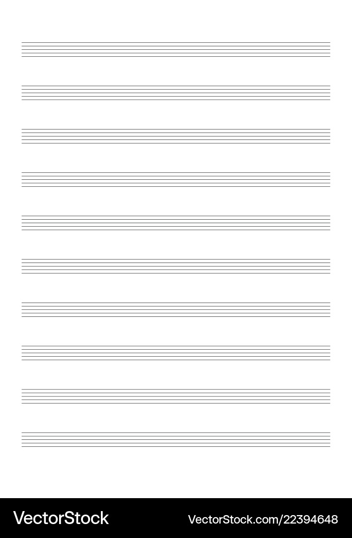Blank Sheet Music - Musical Notation Royalty Free Vector