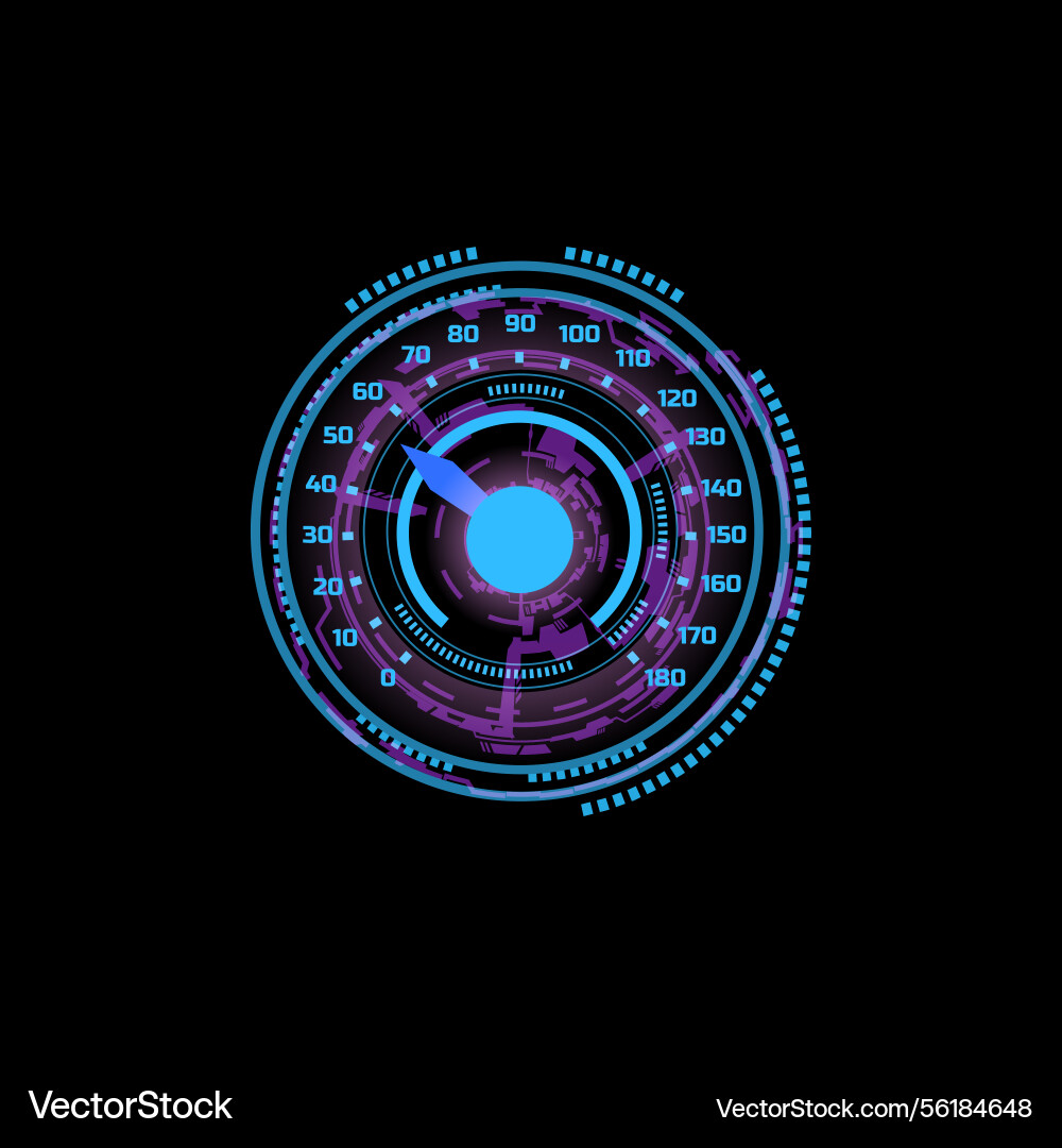 Car speedometer high tech scale dashboard digital Vector Image