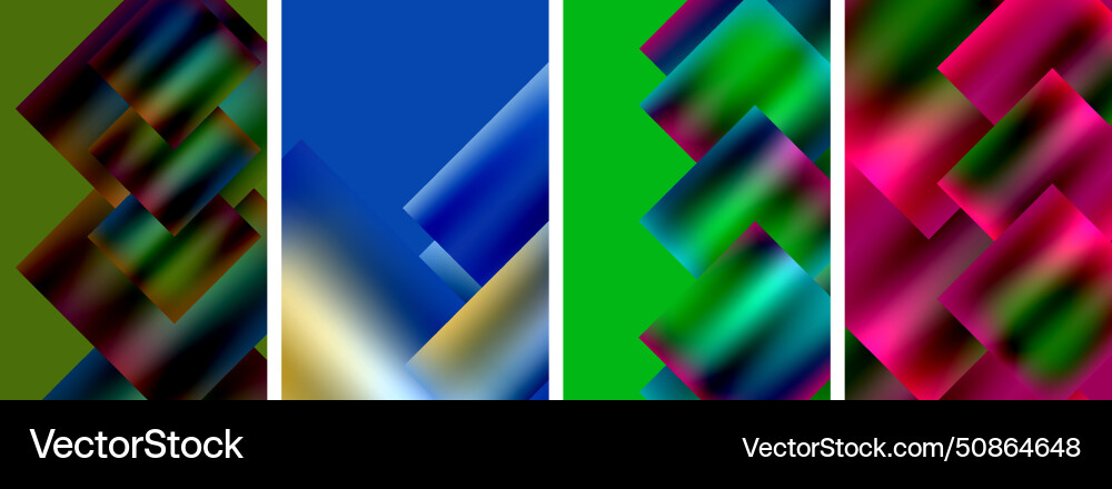 Colorful metal square abstract poster backgrounds Vector Image