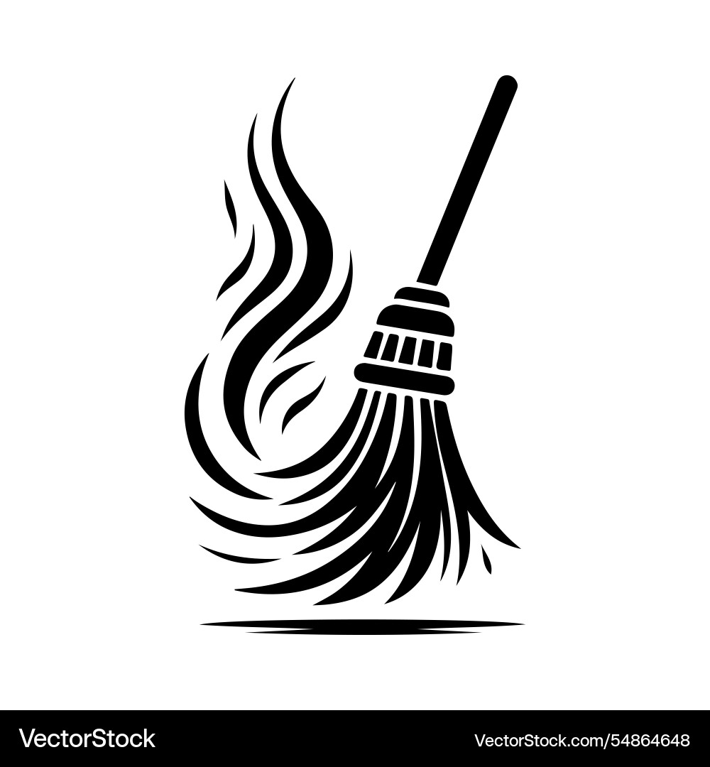 Download broom silhouette for creative designs Vector Image