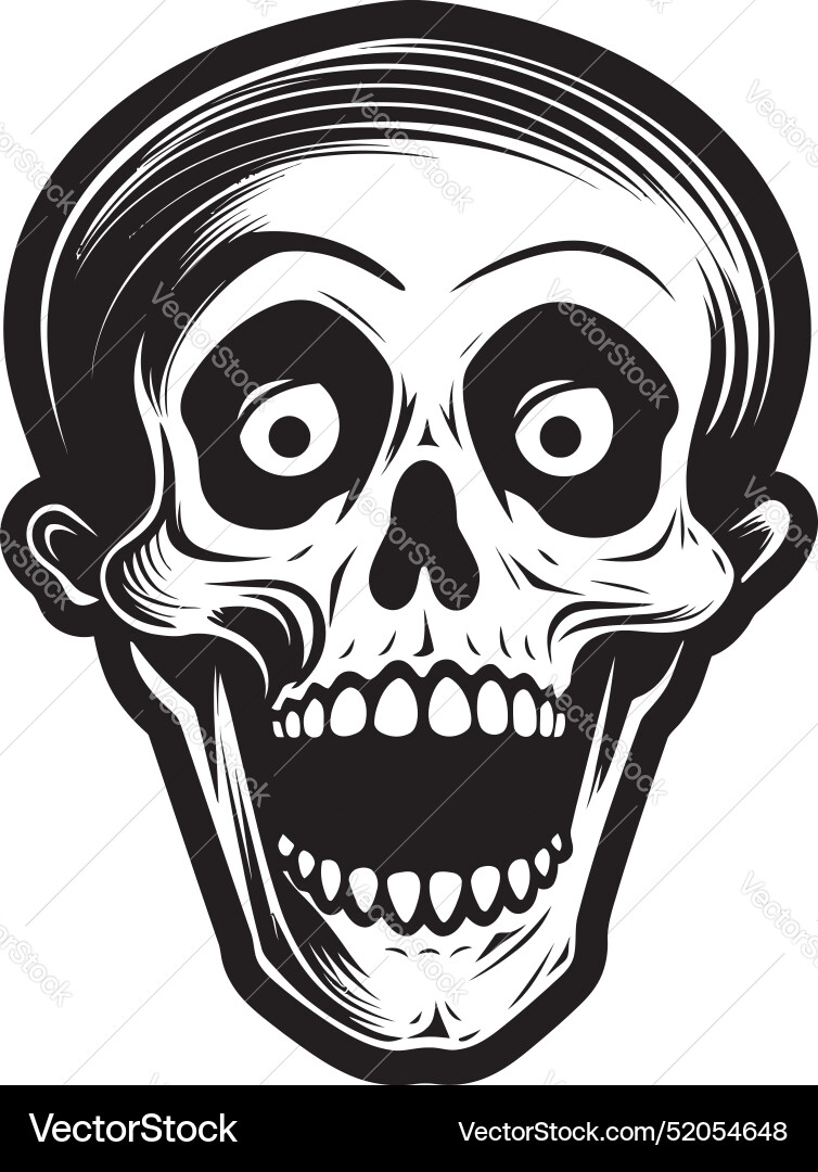 Eerie surprise icon startled skeleton design Vector Image