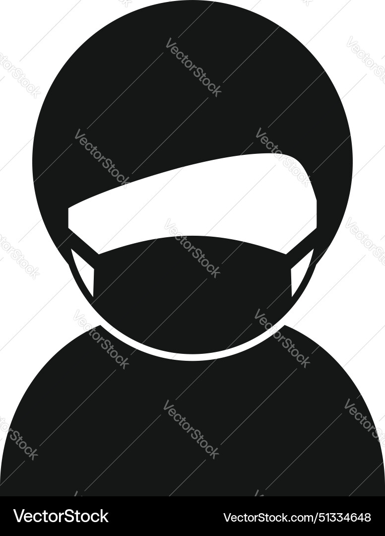 Faceless person wearing visor icon Royalty Free Vector Image