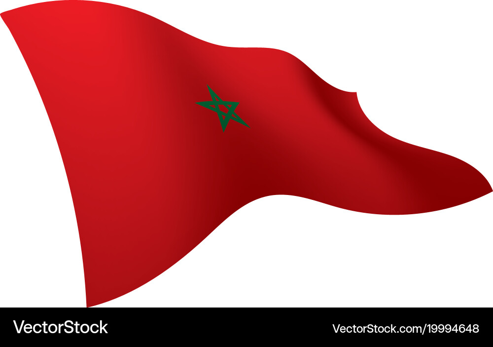 Morocco flag Royalty Free Vector Image - VectorStock