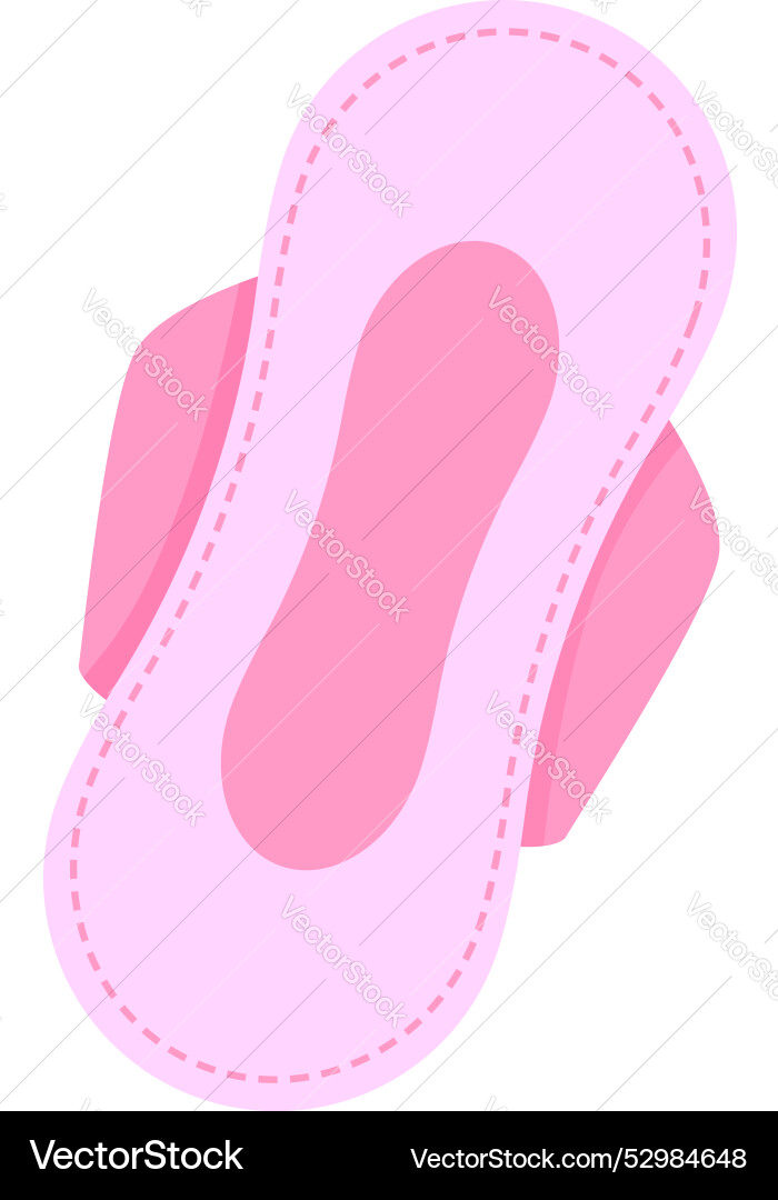 Pink menstrual pad providing comfort Royalty Free Vector