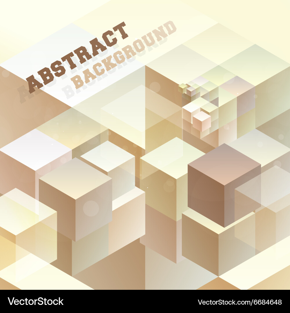 Pixelated Beige Blocks Background Royalty Free Vector Image