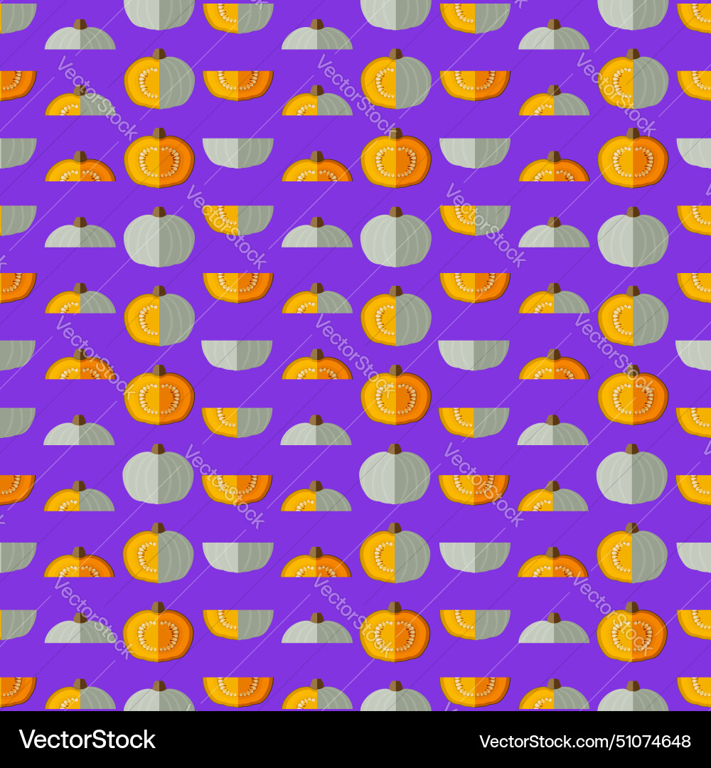 Seamless pattern crown prince squash flat design Vector Image