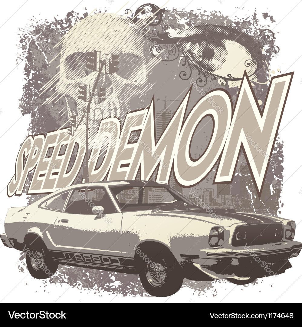 Speed demon Royalty Free Vector Image - VectorStock