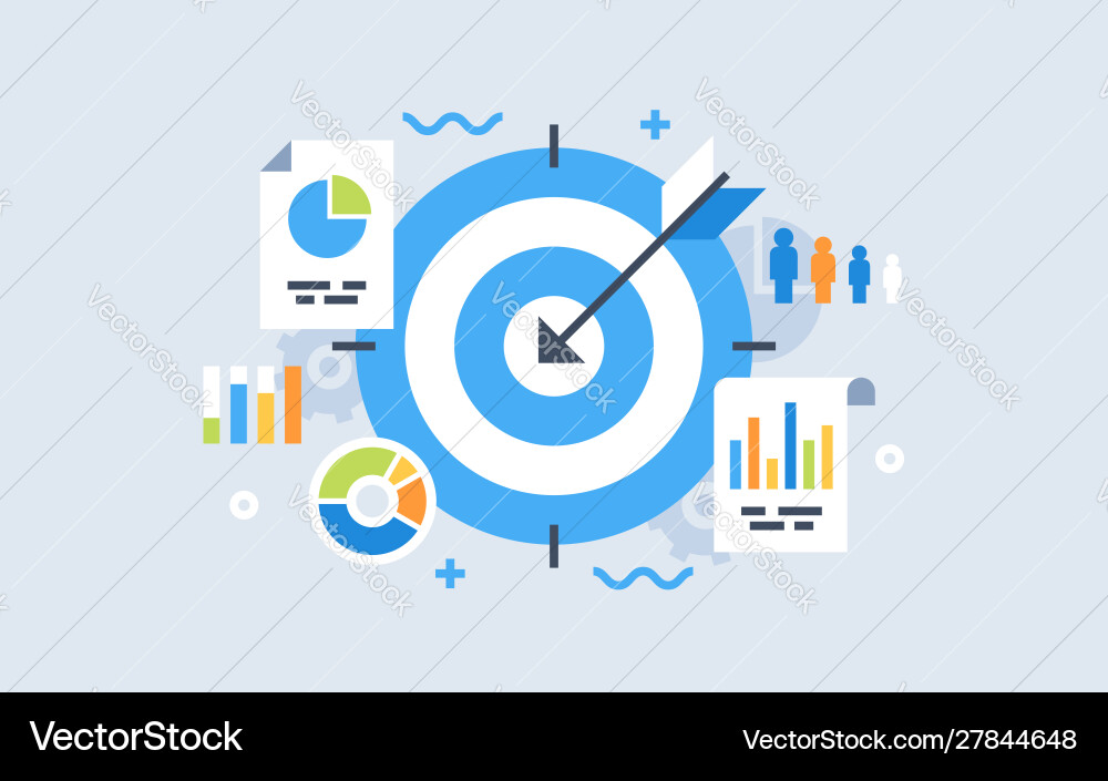 Target analytics Royalty Free Vector Image - VectorStock